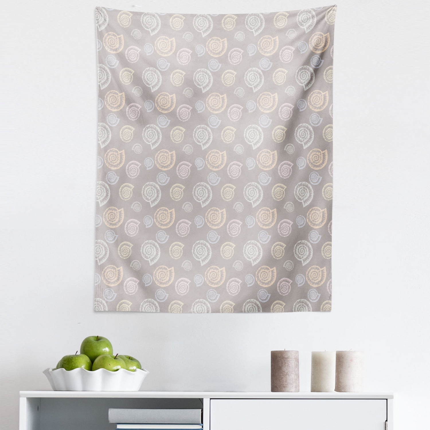 Shells Tapestry, Colorful Composition of Shells with Sketch Style ...