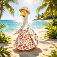 Bowayaoa 23 Inch Porch Goose Outfit Set, Pastoral Style Holiday Goose ...