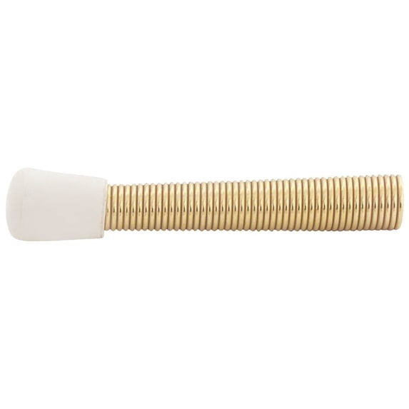 2Pk Heavy Duty Spring Door Stop, Bright Brass Mintcraft H6271003 Bright ...