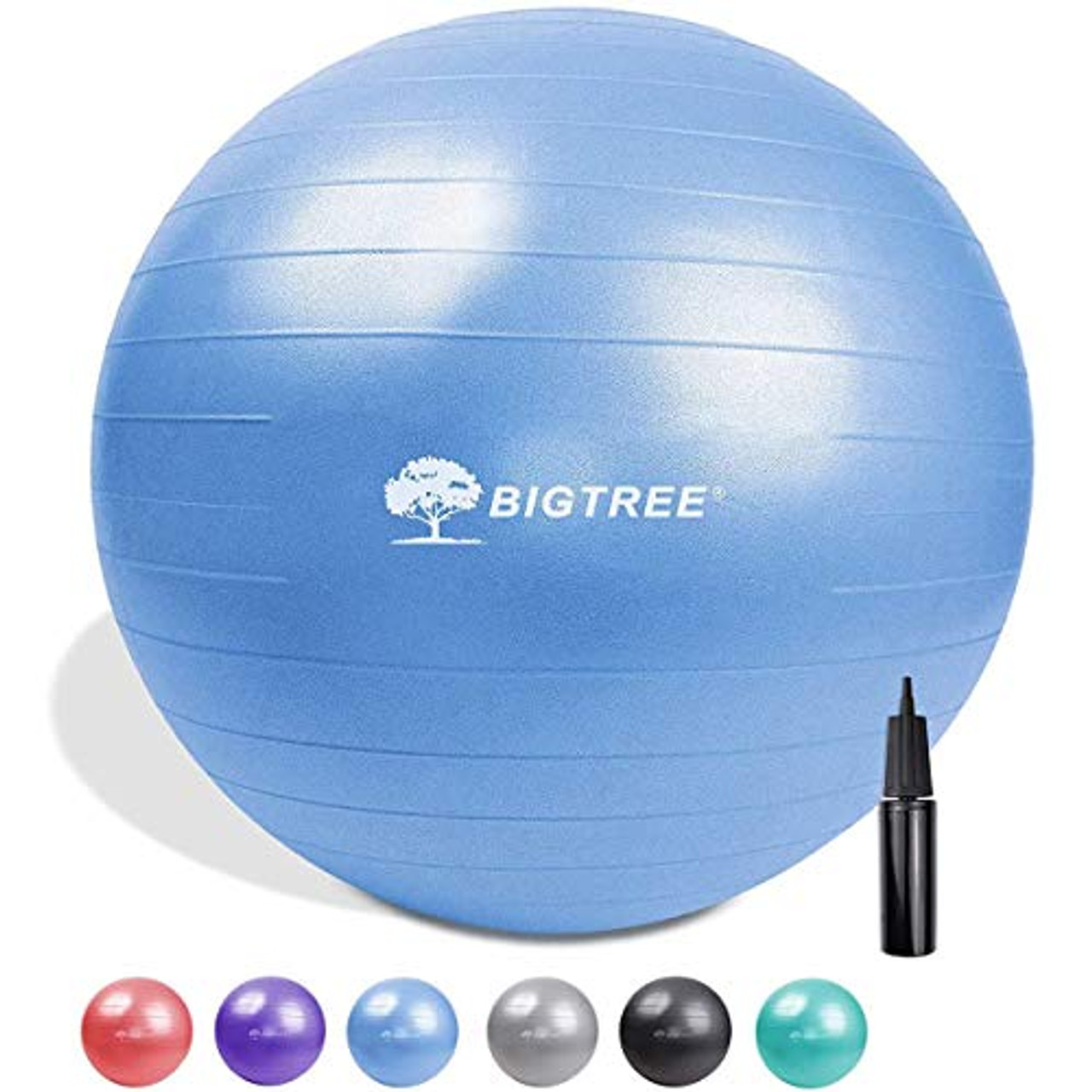 Exercise Ball Blue 21.6" Core Stability Strengthening Extra Thick Heavy ...