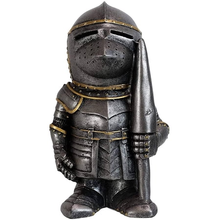Knight Gnomes Guard, 5.12inch Knight Gnome Statue Medieval Knight of ...