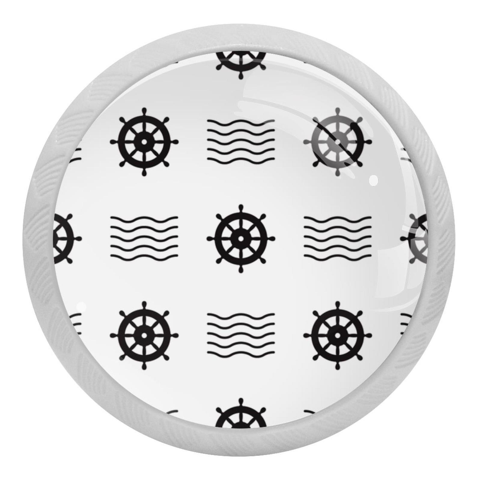 4PCS Round Helm Cabinet Fluorescence Knob Glowing in the Dark Furniture ...