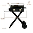 KingChii 2-Burner 19" Propane Griddle with Flex-fold Legs for Camping ...