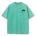 2026 New Mens Vintage Washed Crewneck Tee Oversized Fit Tropical Palm ...