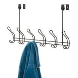 Mainstays Classico Over-The-Door Coat Rack with 6 Hooks, Bronze, Metal ...