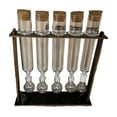 Cigar Flavor Infuser Humidifier Set with 5 Glass Tubes and Wooden Frame ...