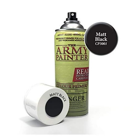 The Army Painter Color Primer, Matt Black, 400 ml, 13.5 oz - Acrylic ...