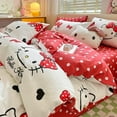 Hello Kitty Bedding Four Piece Nordic Winter Warm Bedding Set Luxury ...