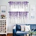 Farmhouse Kitchen Curtains Set for Windows, Watercolor Purple ...
