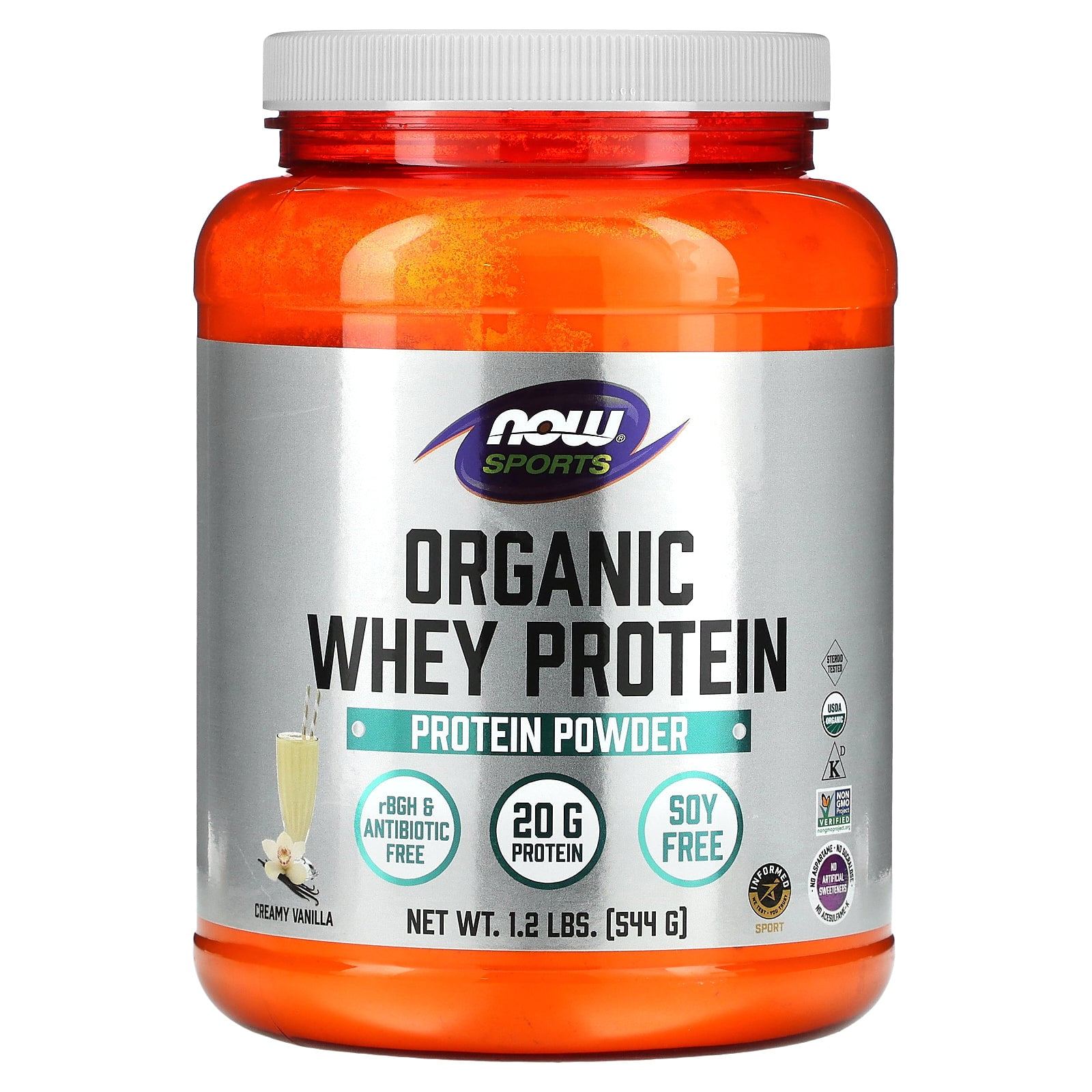 Proteína en polvo NOW Foods Sport Organic Whey Creamy Vainilla 544g ...