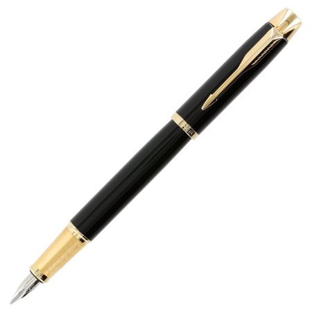 Parker IM Black with Golden Trim, Fountain Pen, Medium nib (1760799 ...
