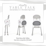Dream On Me Portable 2-In-1 Table Talk High Chair, Gray - Walmart.com