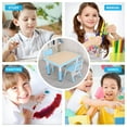 UNICOO® Kids Table and 2 Chairs Set, Height Adjustable Toddler Table and Chair Set, Easy to Wipe ...
