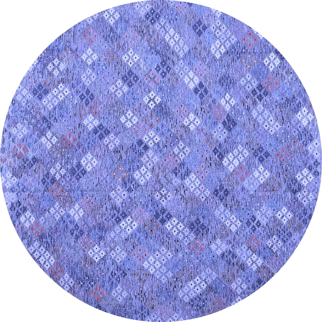 Ahgly Company Indoor Round Southwestern Blue Country Area Rugs, 4 ...