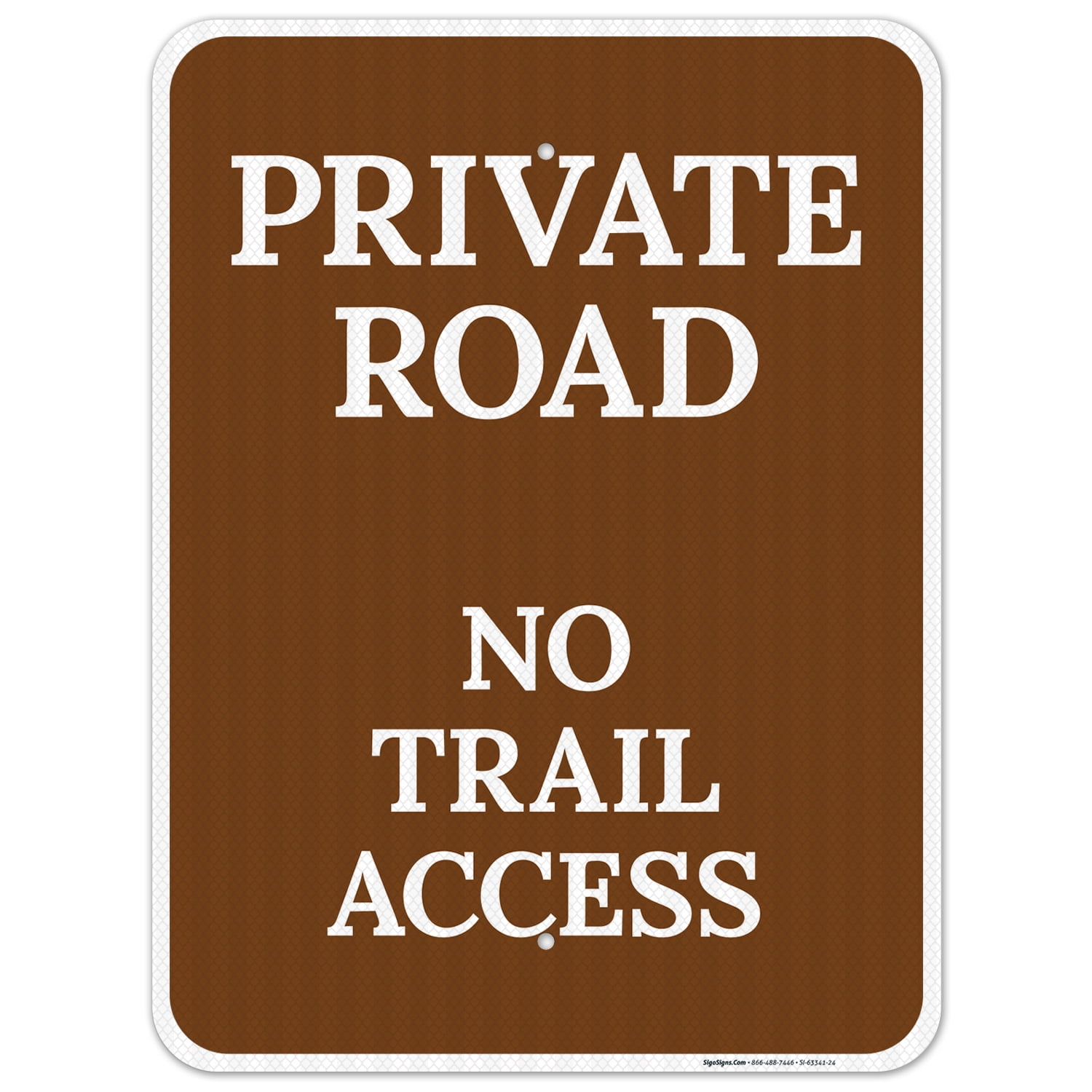 Private Road No Trail Access Sign, - Walmart.com