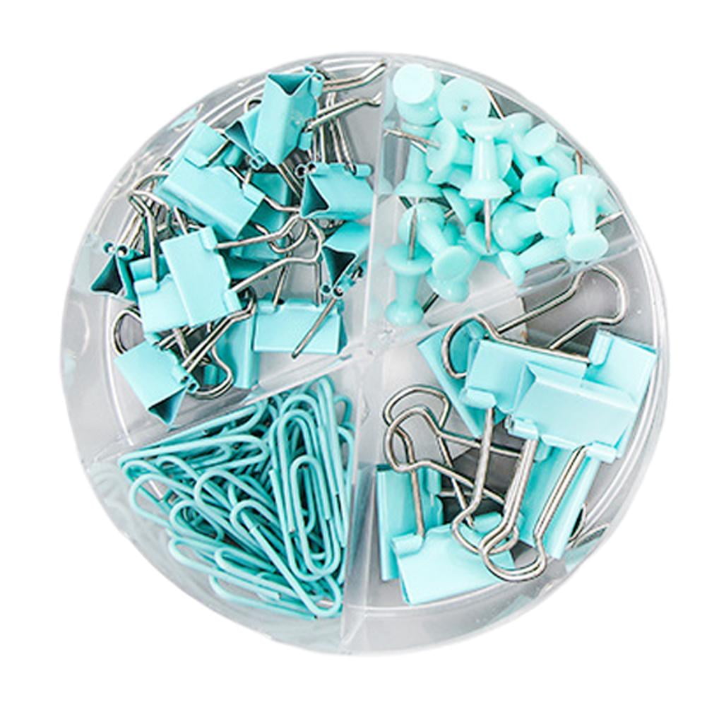 72pcs assorted photo paper clips binder clamps push pins set with ...