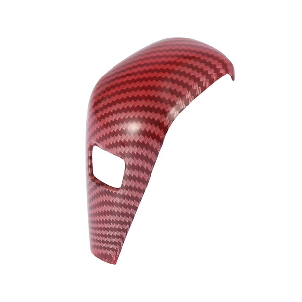 Red Car Gear Shift Knob Head Cover Sticker ABS Carbon Fiber Pattern for ...
