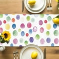 Cartoon Watercolor Wave Point Table Runner 13x70in Non-Slip Cotton ...