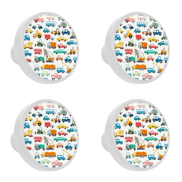 4 Pcs Cartoon Cars Collection Knobs for Kitchen Cabinet Cupboard ...
