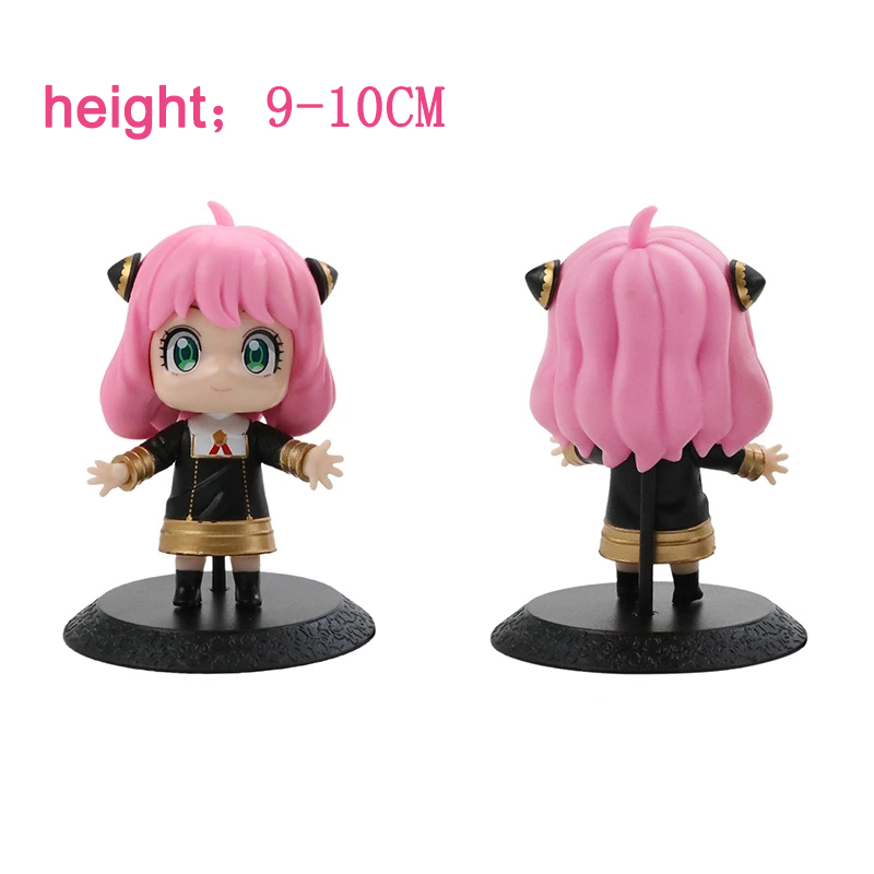 Buy 6pcs pvc anya spy x family loid yor faker chibi anua 10cm anime ...