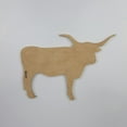 8"Longhorn Steer Cow, Unfinished Wood Art Shape by Wooden Craft Cutouts ...