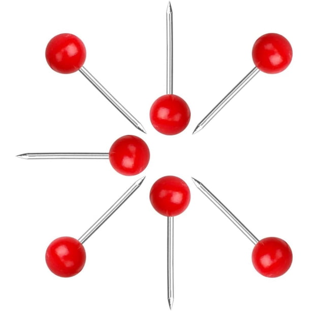 Chinchetas para mapas Yalis, chinchetas de 1/8 de pulgada con cabeza de ...