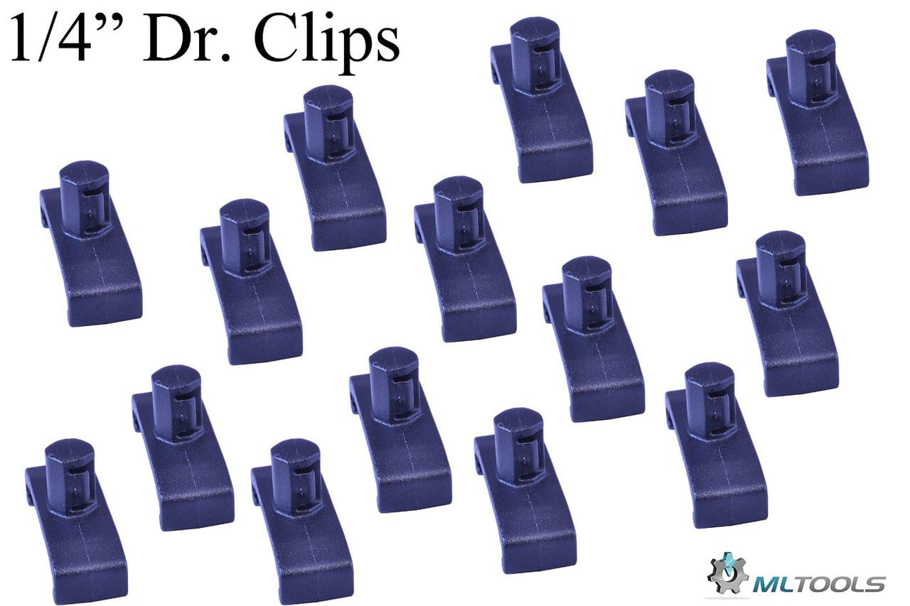 ML TOOLS 1/4-Inch 15-piece Dura-Pro Twist Lock Socket Organizer Clips ...