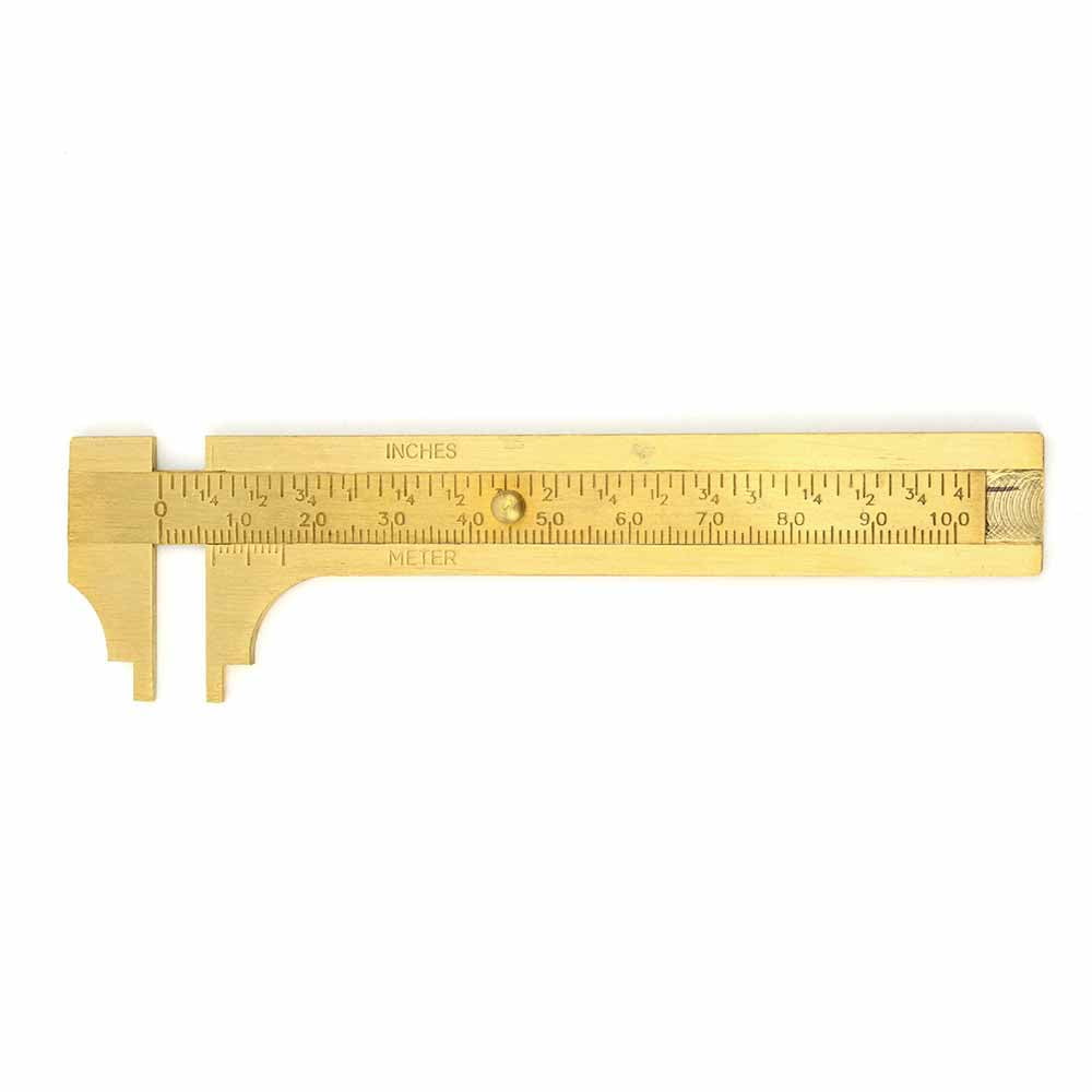 Big Horn 19208-2PK 4 Inch 100mm Brass CALIPER Sliding Vernier Ruler ...