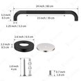 4 Pack 24 Inch Shower Grab Bar, Matte Black Bathroom Grab Bar Handle w ...