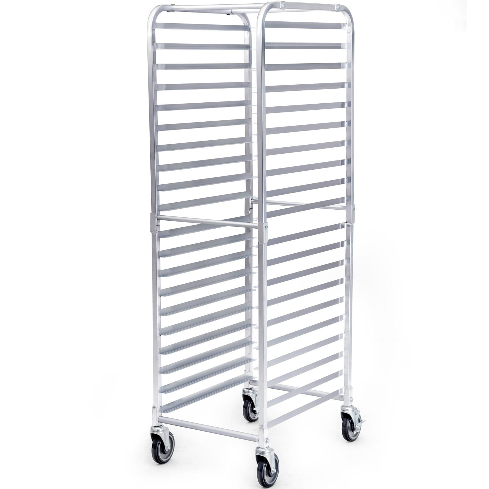 Giantex 20 Tier Bun Pan Rack, Bakery Rack w/2 Lockable Wheels, Aluminum ...