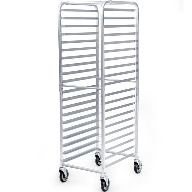 Giantex 20 Tier Bun Pan Rack, Bakery Rack w/2 Lockable Wheels, Aluminum ...