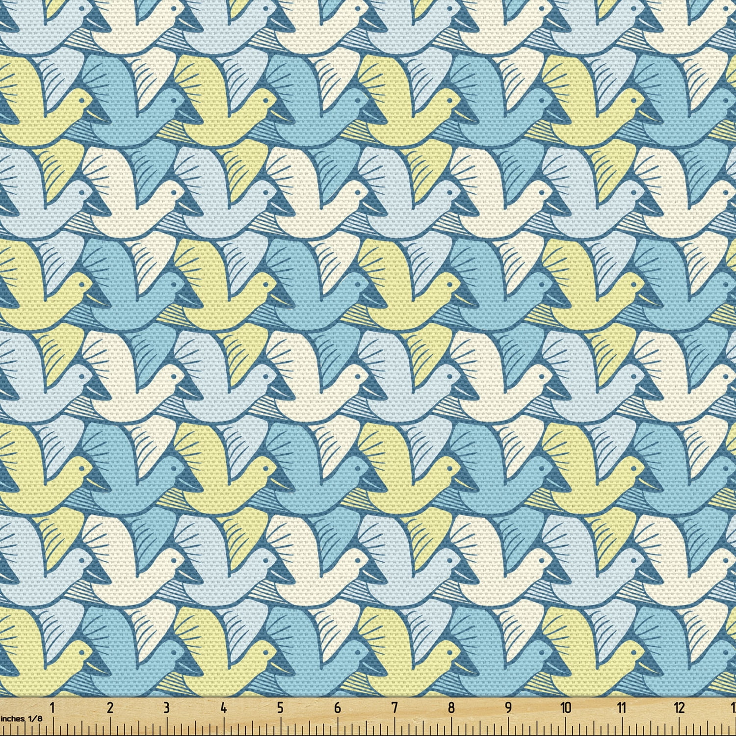 Birds Sofa Upholstery Fabric by the Yard, Creative Repetitive Pattern ...