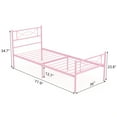 Yoneston Twin Metal Platform Bed Frame for Girls Single Bed Frame ...