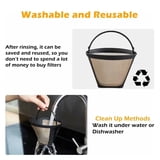Reusable Coffee Filter - 8-12 Cup Basket for Drip Coffee Maker ...