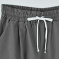 Summer Shorts For Women Casual Elastic Waist Knee Length Cotton Linen