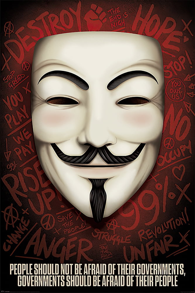 Anonymous - Inspirational Poster / Print (People Should Not Be Afraid ...