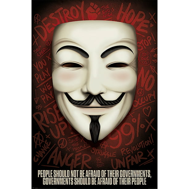 Anonymous - Inspirational Poster / Print (People Should Not Be Afraid ...