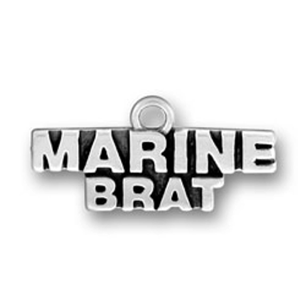 Sterling Silver 30" 1mm Box Chain MARINE BRAT Military Armed Forces ...