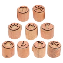 9pcs Animal Tracks Stamps Mould Animal Footprints Engrave Wooden ...