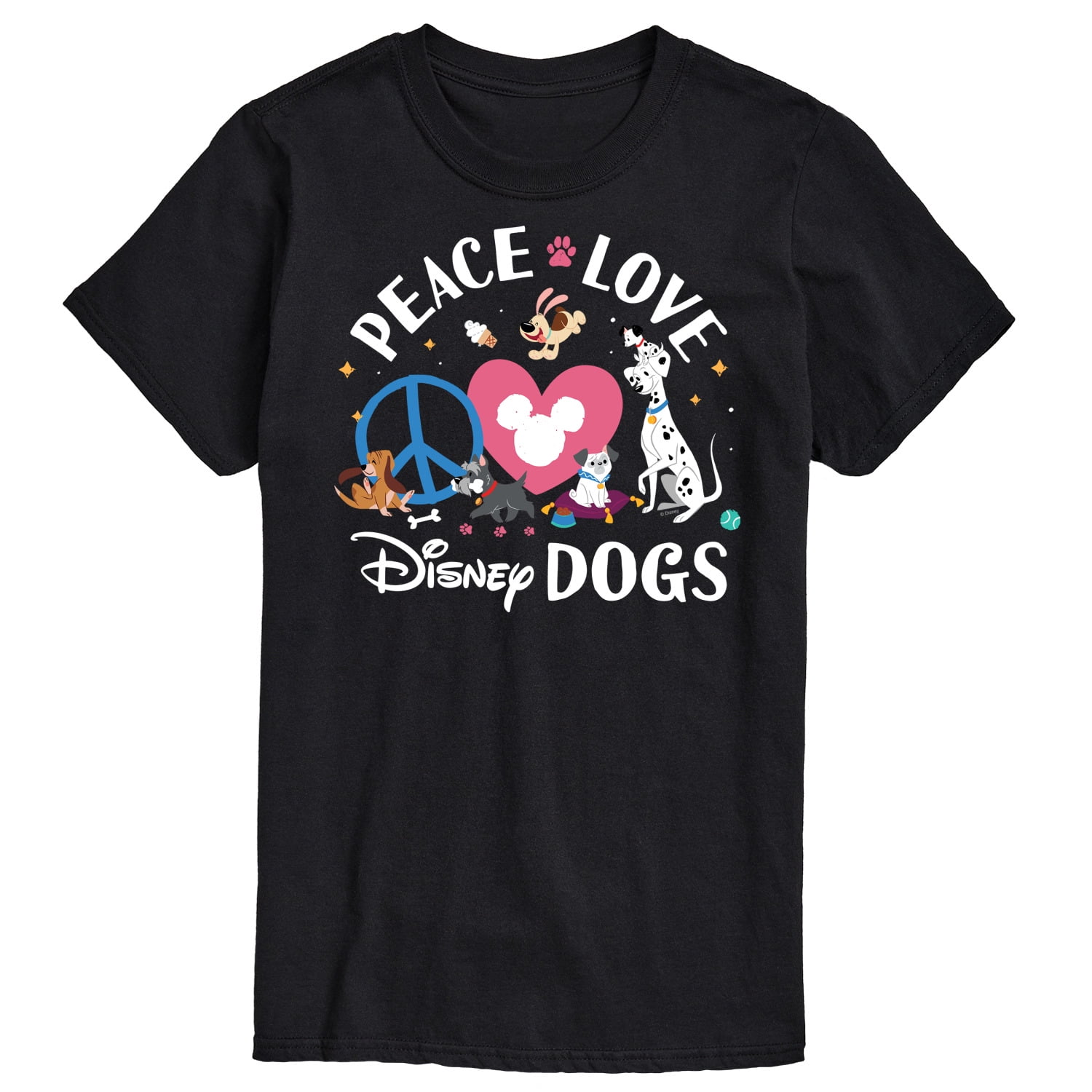 Disney Classics - Cats & Dogs - Peace Love Disney Dogs - Men's Short ...