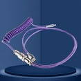 Poplis Usb Cable Type C Usb Interface Coiled Usb C Cable For Gaming