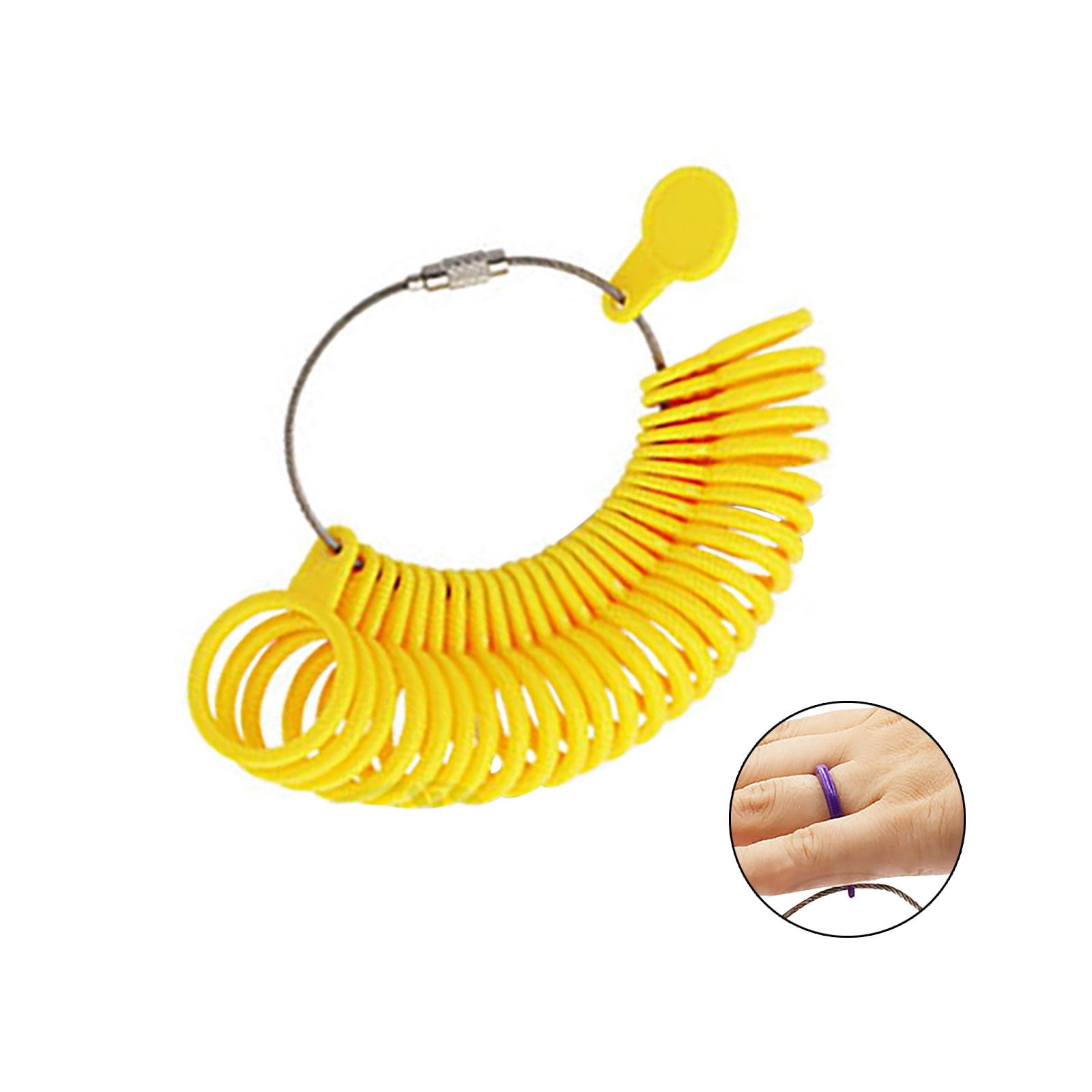 Ganfancp Medidor de Tallas de Anillos Varilla para Anillos de Cuatro ...