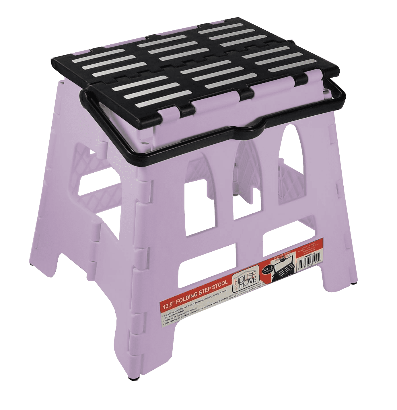 House 2 Home, 12.5" Plastic One Step Folding Step Stool - Lilac ...