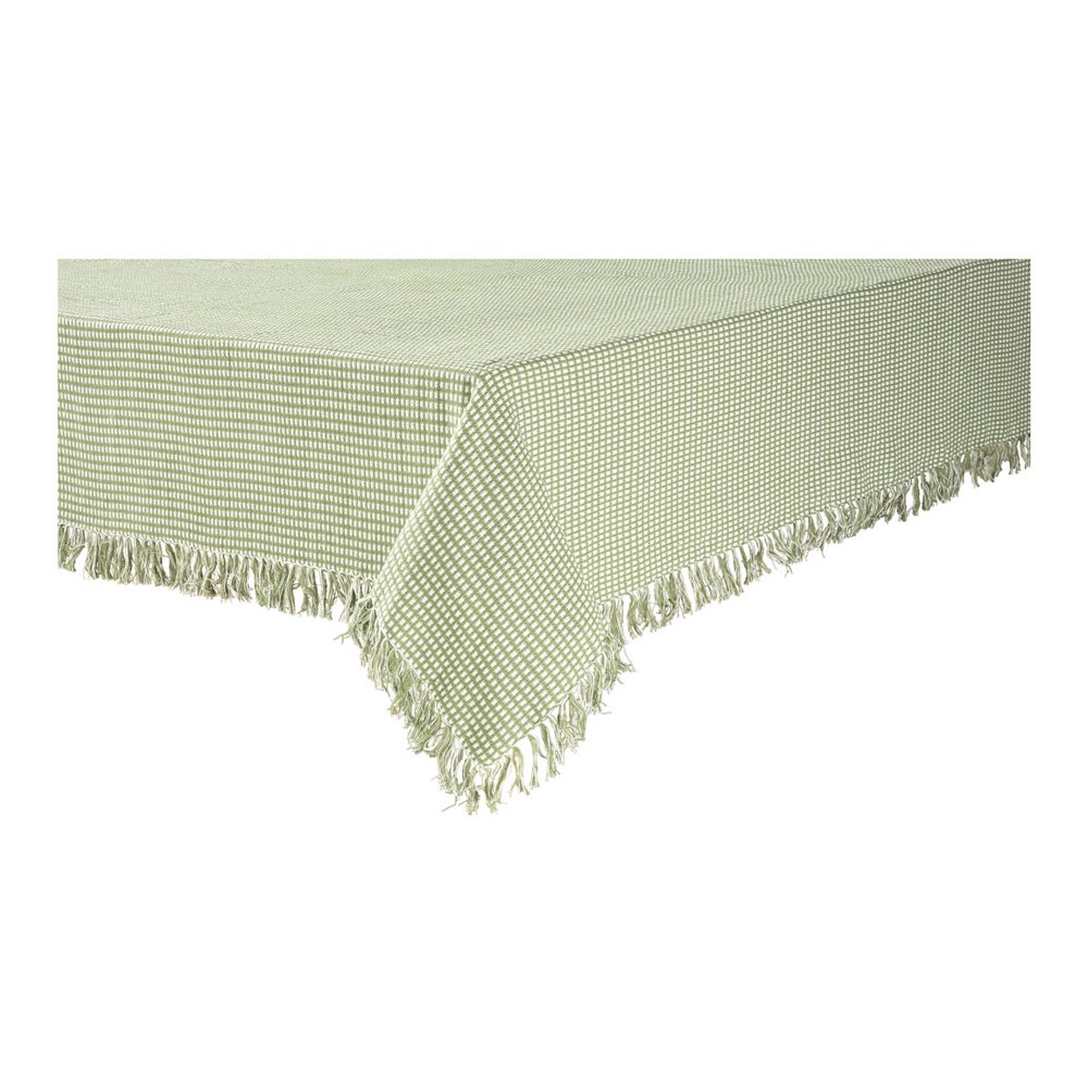 Lintex Linens Homespun Check 100% Cotton Woven Fringed Tablecloth 52 ...