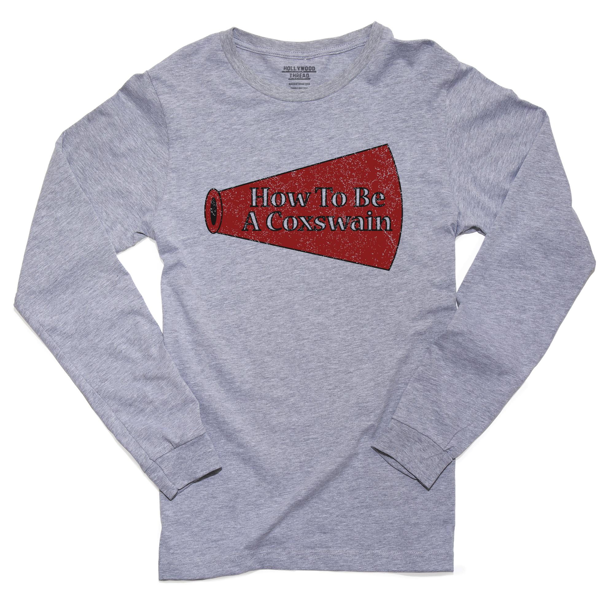 Coxswain Red Megaphone - How to Be One - Crew Men's Long Sleeve Grey T ...