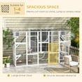 PawHut Outdoor Cat Enclosure: Large Wooden Condo Cage with Play Area ...