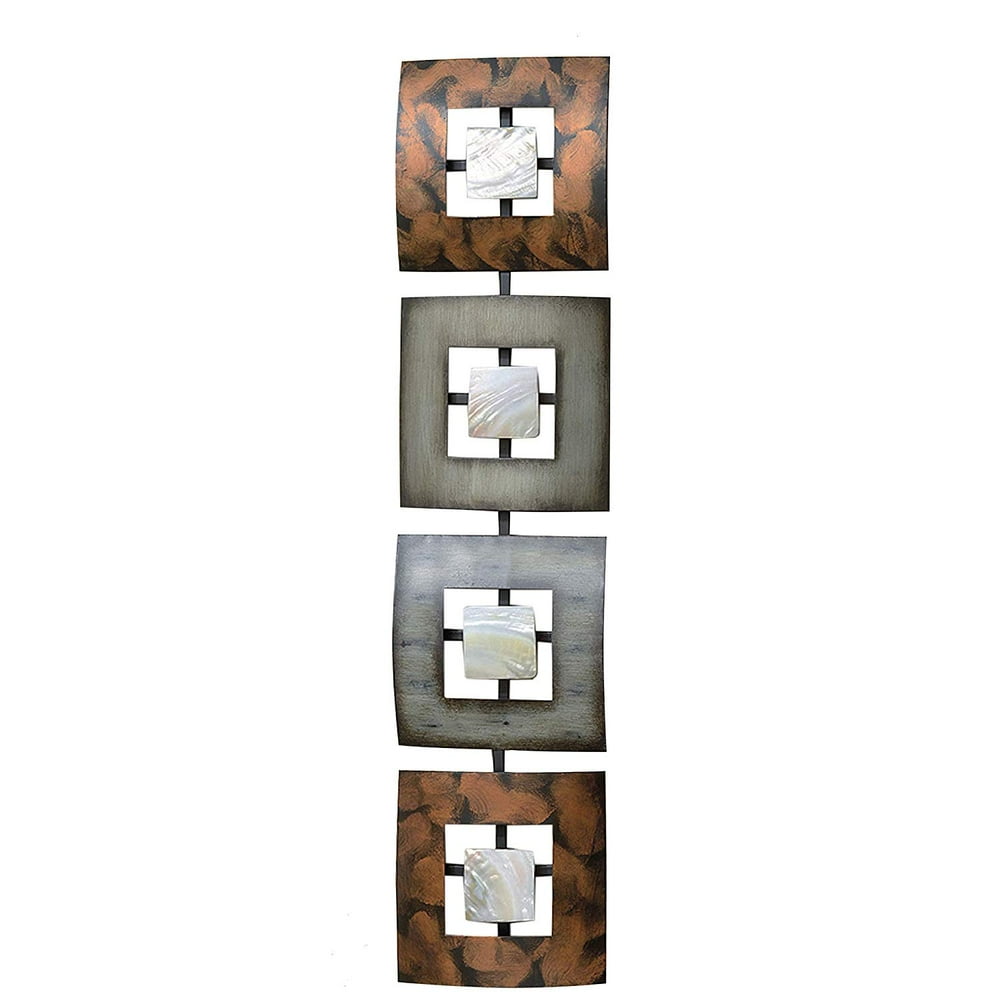Modernist Floating Squares, Rectangle Metal Wall Art, Artisan Crafted ...