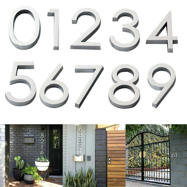 60Mm Self Adhesive Home Door Number Sign Modern House Hotel Room ...