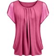 Aezemi Womens Loose Pleated Shirts Mesh Breathable Flowy Soft Fashion ...