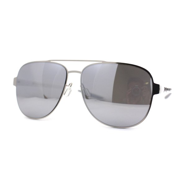 Mens Xloop 90s Classic Officer Cop Sport Rectangle Metal Sunglasses ...
